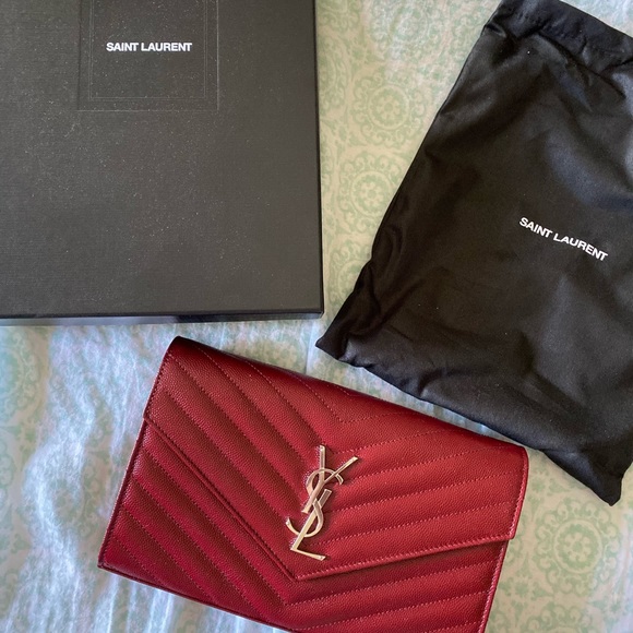 Bags | Authentic Ysl Chain Wallet | Poshmark